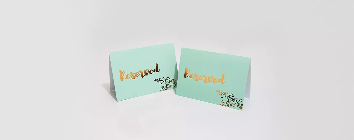 Folded Wedding Reserved Signs | Seating Signs | Printed.com