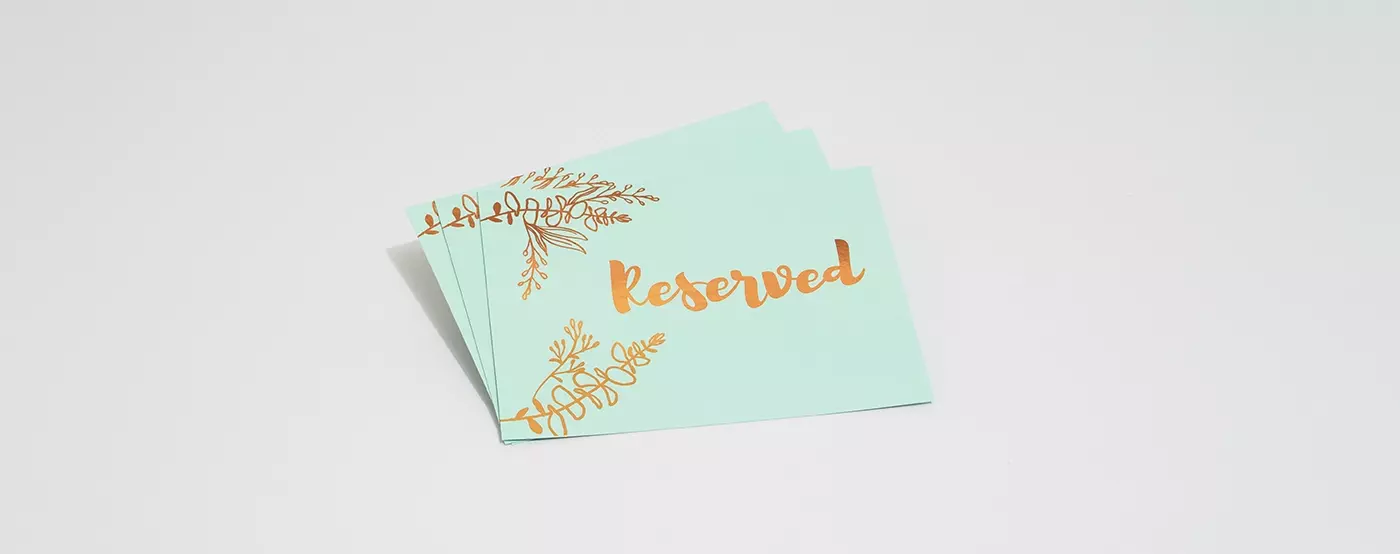 Wedding Reserved Signs | Table & Seating Signs | Printed.com