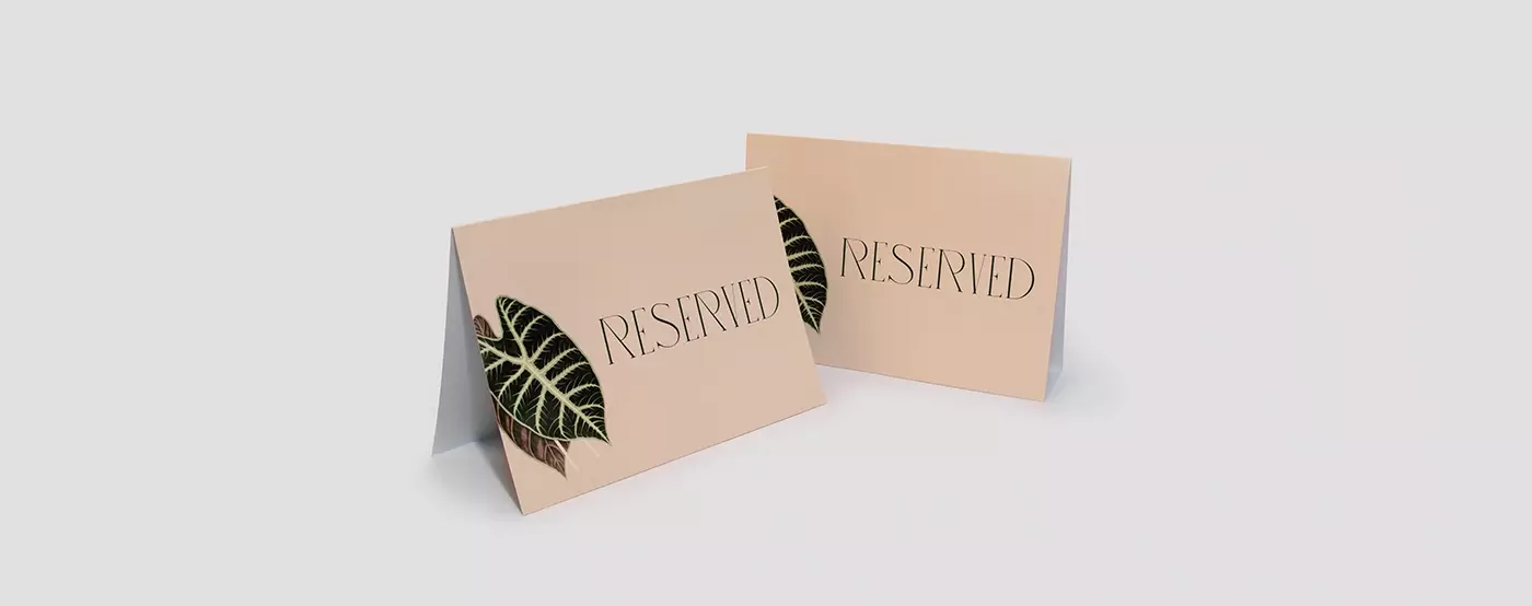 Folded Wedding Reserved Signs | Seating Signs | Printed.com
