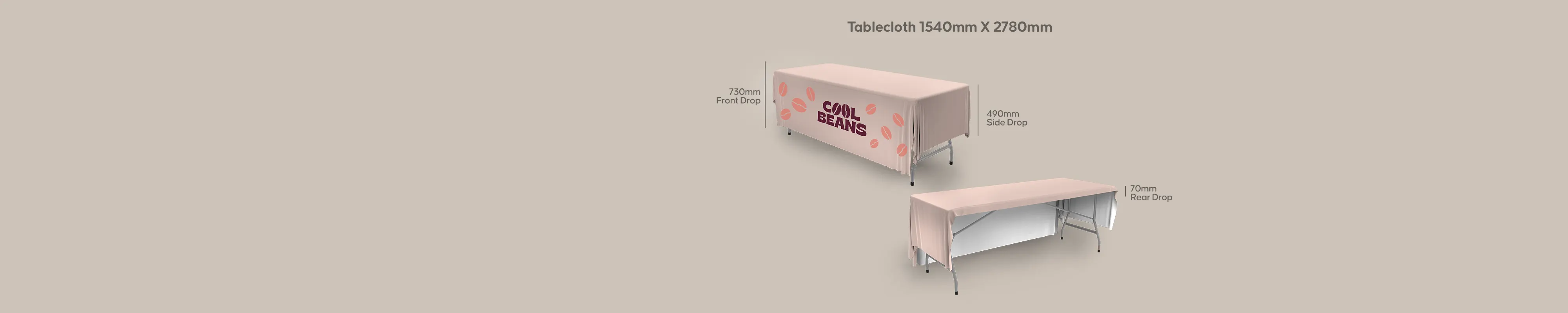 Rectangular Tablecloth Printing | Custom Branded Tablecloths | Printed.com