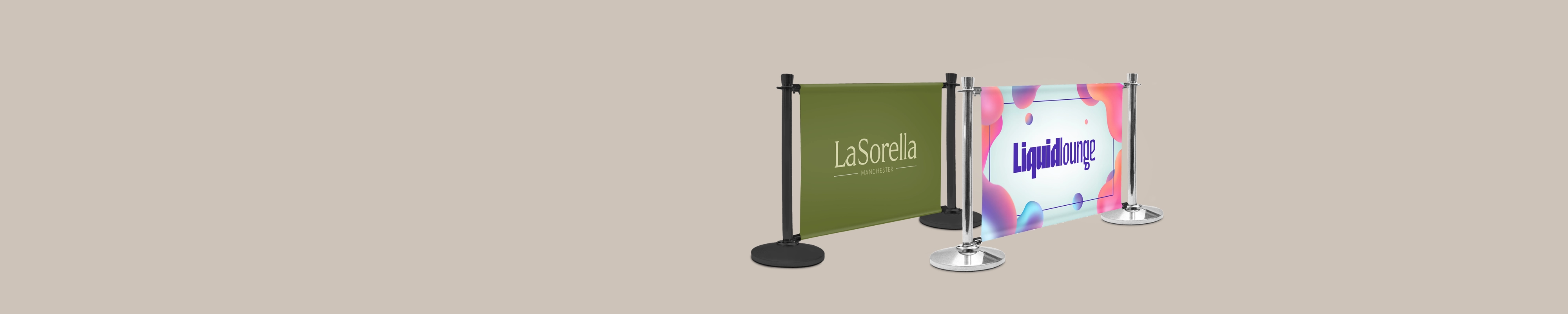 Single Cafe Barriers | Personalised Designs | Printed.com