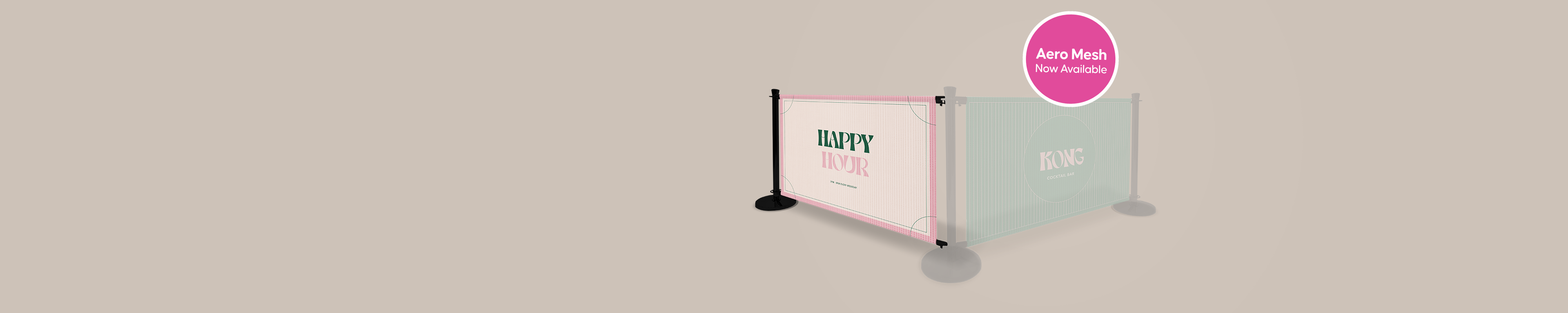 Cafe Barrier Extension Kit | Printed Cafe Barriers | Printed.com
