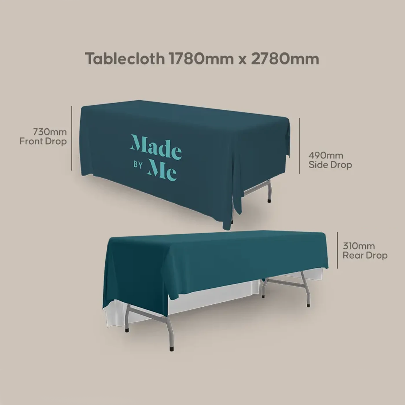 Rectangular Tablecloth Printing | Custom Branded Tablecloths | Printed.com