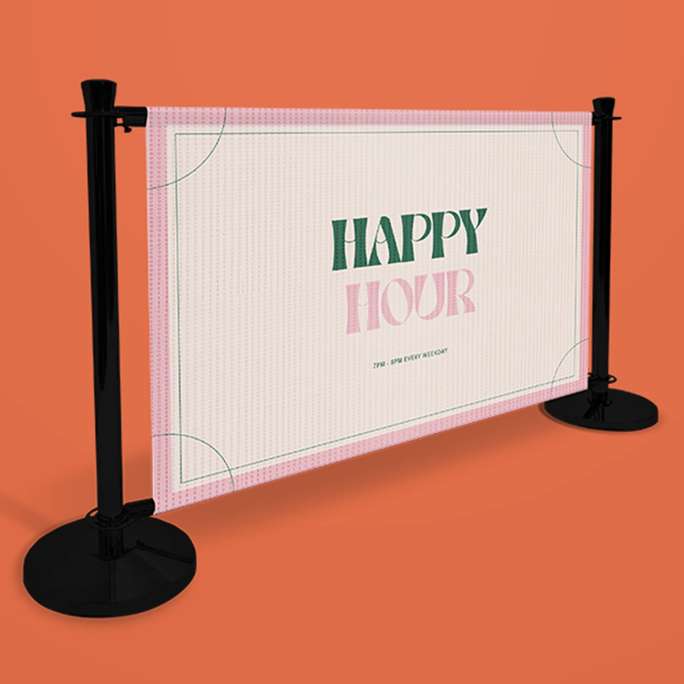 Cafe Barriers | Branded & Outdoor Cafe Signs | Printed.com